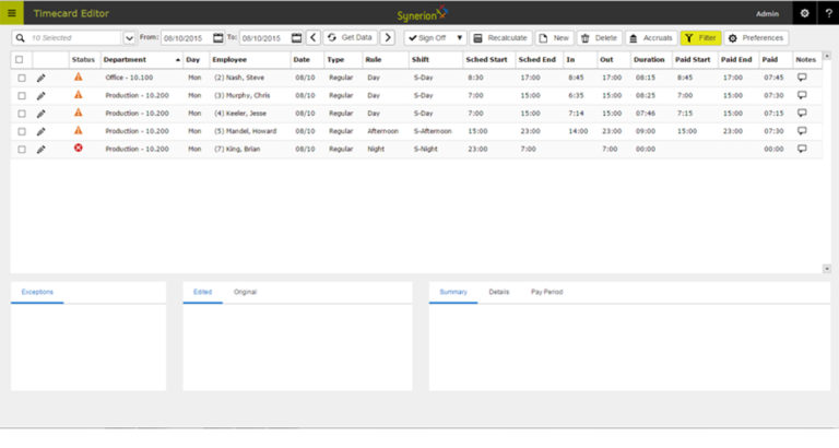 How to easily see which employees have exceptions in their time cards ...