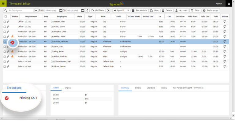 How to fix a missing punch – Synerion Agile Help