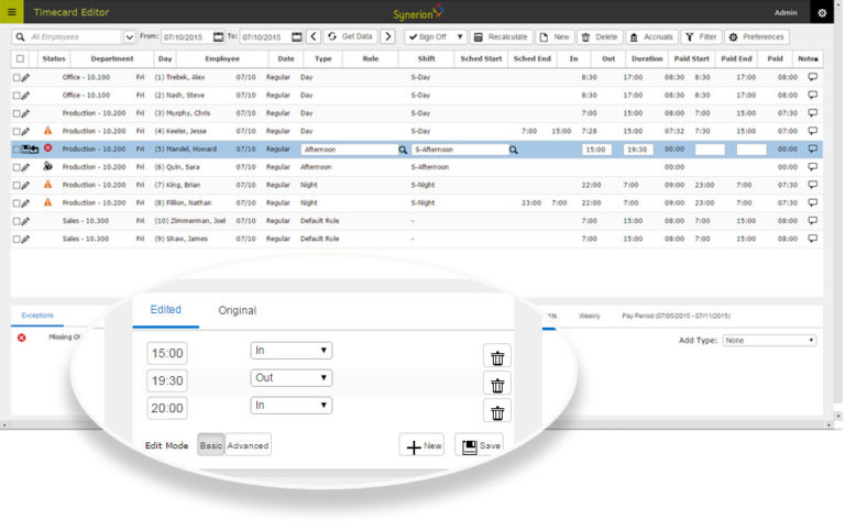 How to fix a missing punch – Synerion Agile Help
