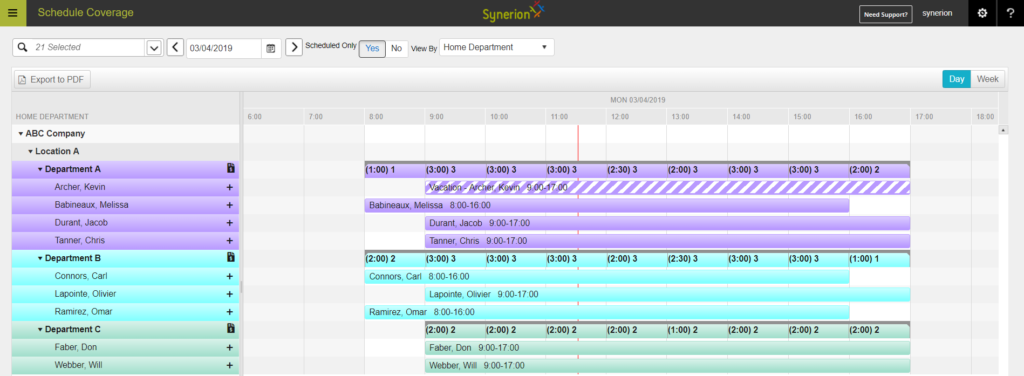 Schedule Coverage – Synerion Agile Help
