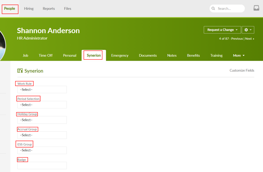 Synerion- BambooHR integration – Synerion Agile Help