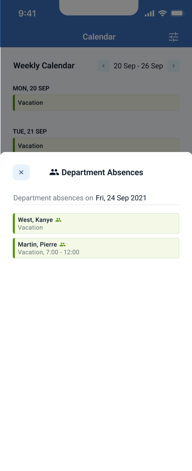 ESS (App) Viewing your calendar – Synerion Agile Help