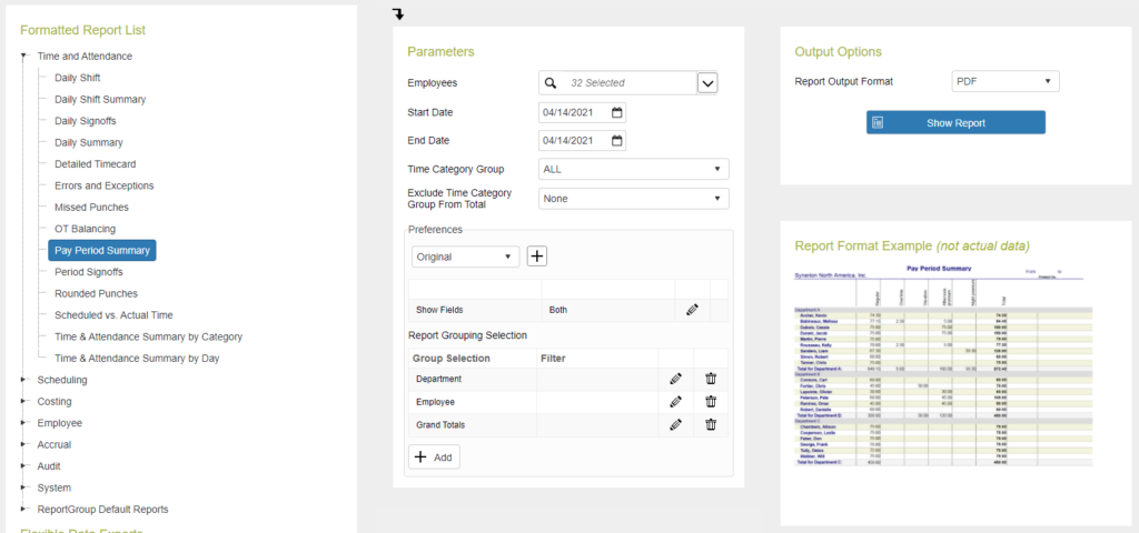 Reports Page Overview – Synerion Agile Help