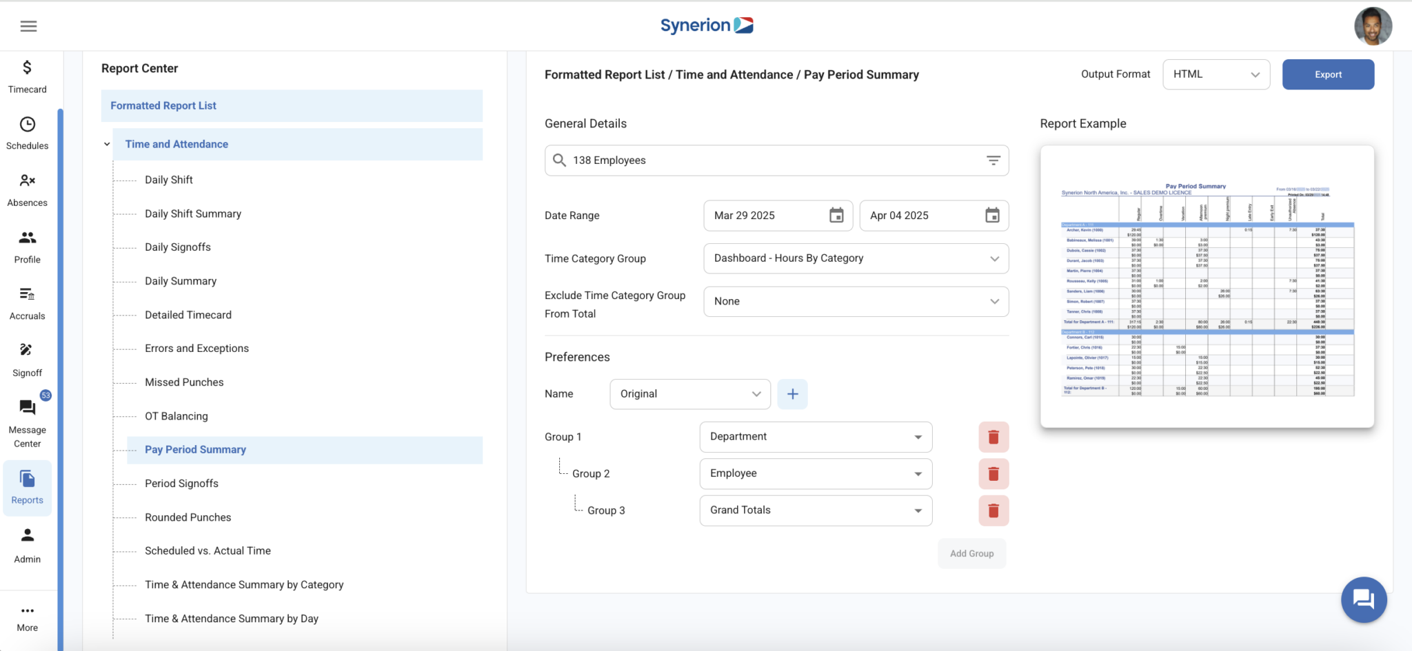 Reports Page Overview – Synerion Agile Help